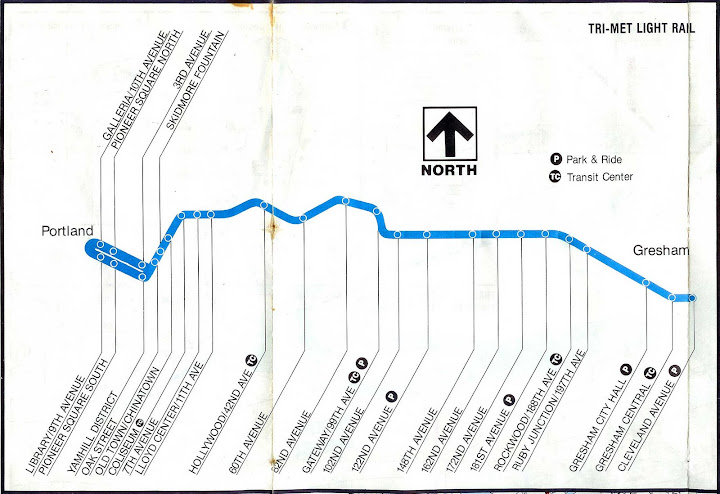 The Evolution Of The TriMet MAX Map 1: The Portland-Gresham Era | The ...